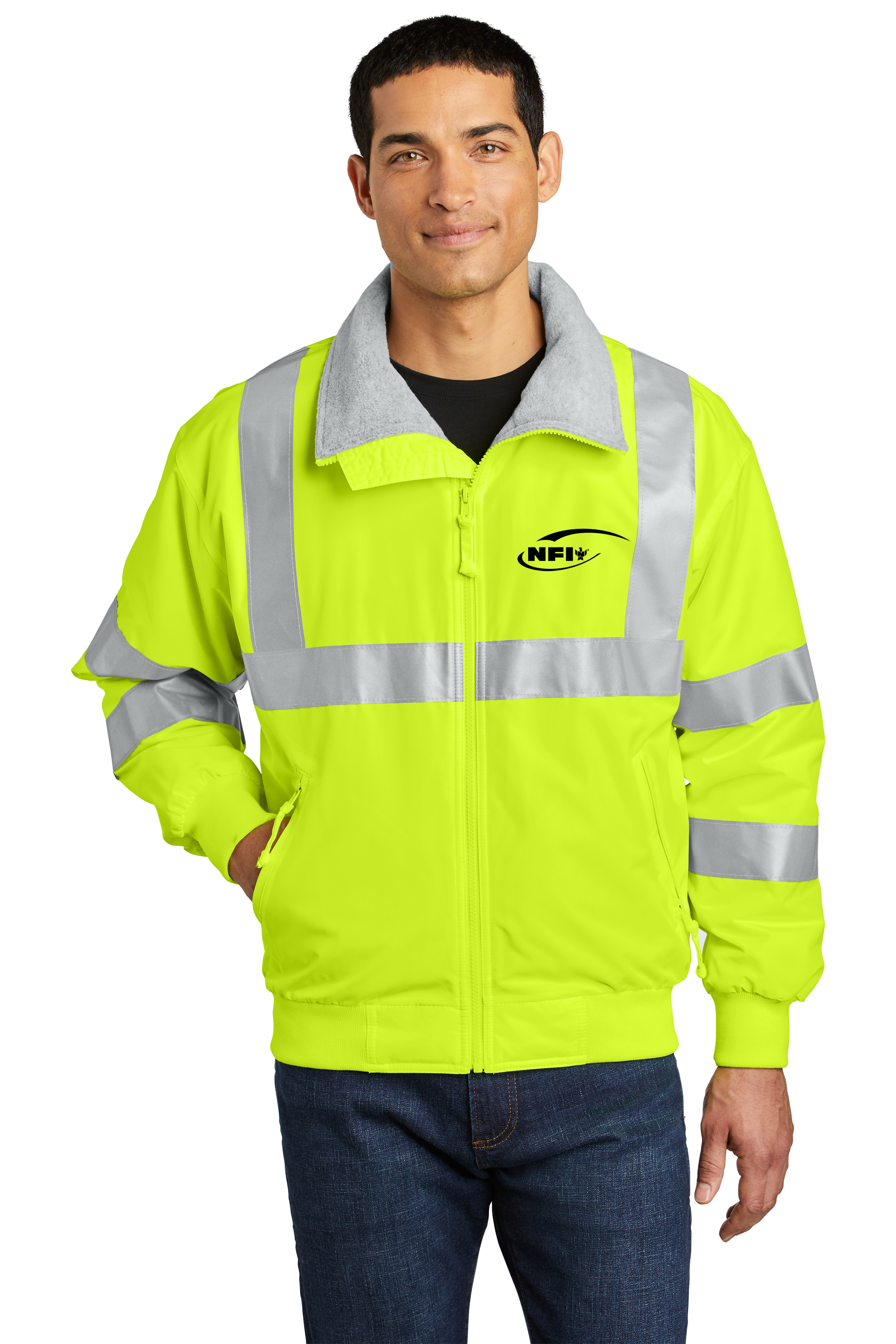 Water resistant shell Fleece Safety Jacket – NFI TSM Shop